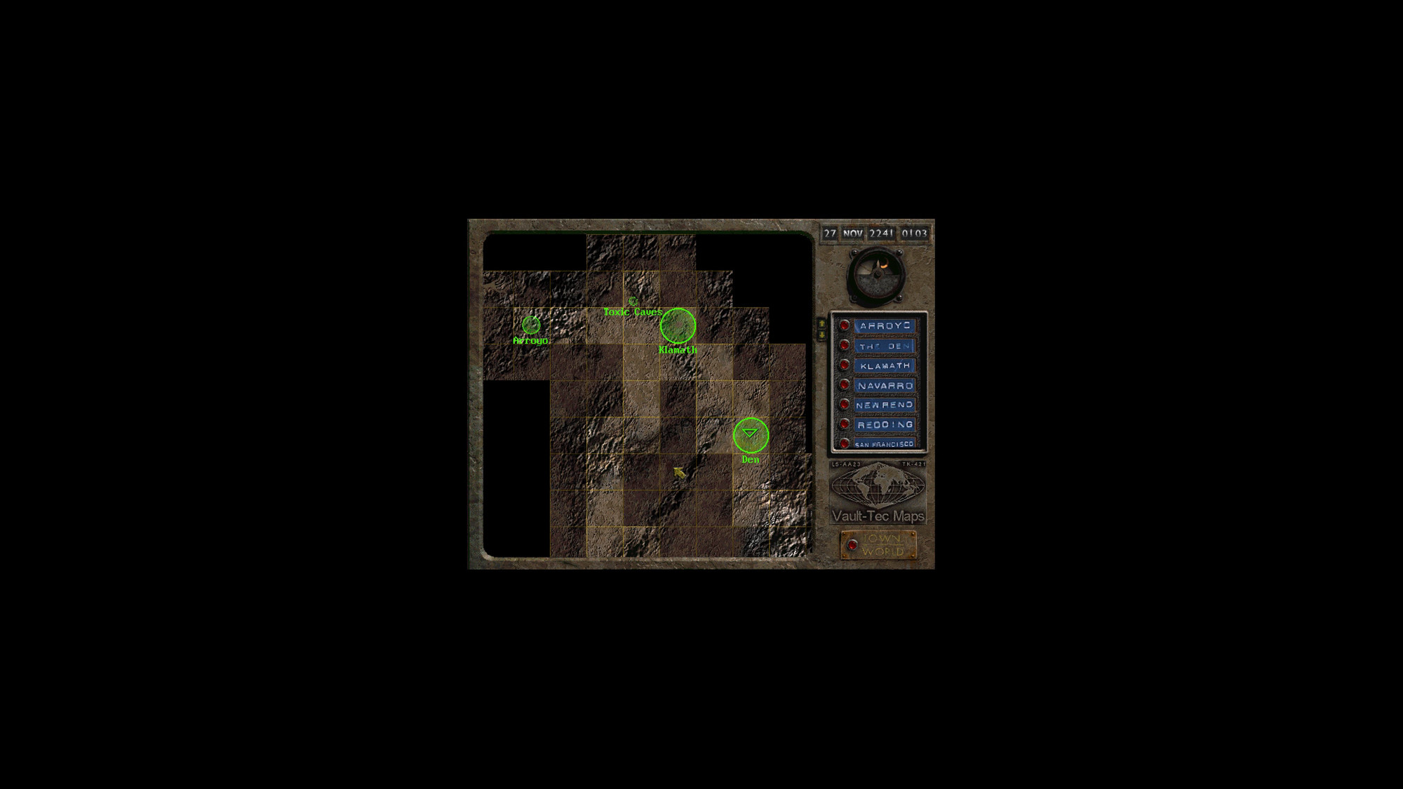 Галерея / Fallout / Скриншоты Fallout 2 в 4K / Карта мира // C.O.R.E ...