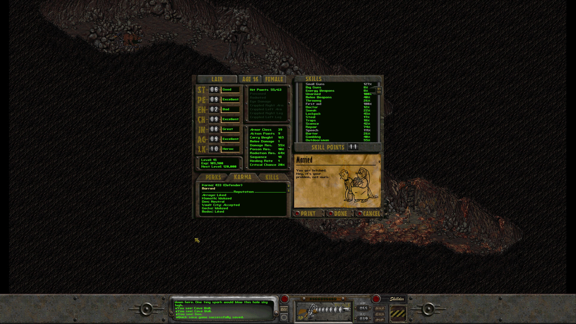 Галерея / Fallout / Скриншоты Fallout 2 в 4K / По уши // C.O.R.E ...