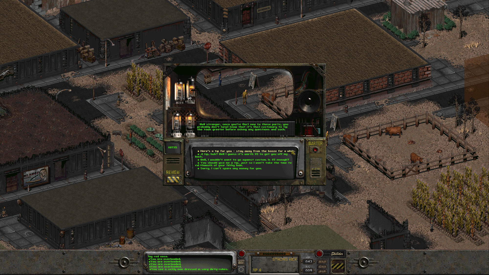 Галерея / Fallout / Скриншоты Fallout 2 в 4K / Привратник в Кламате ...